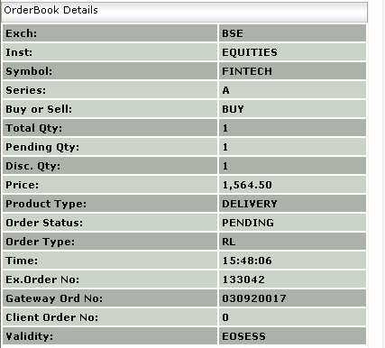 Order Book